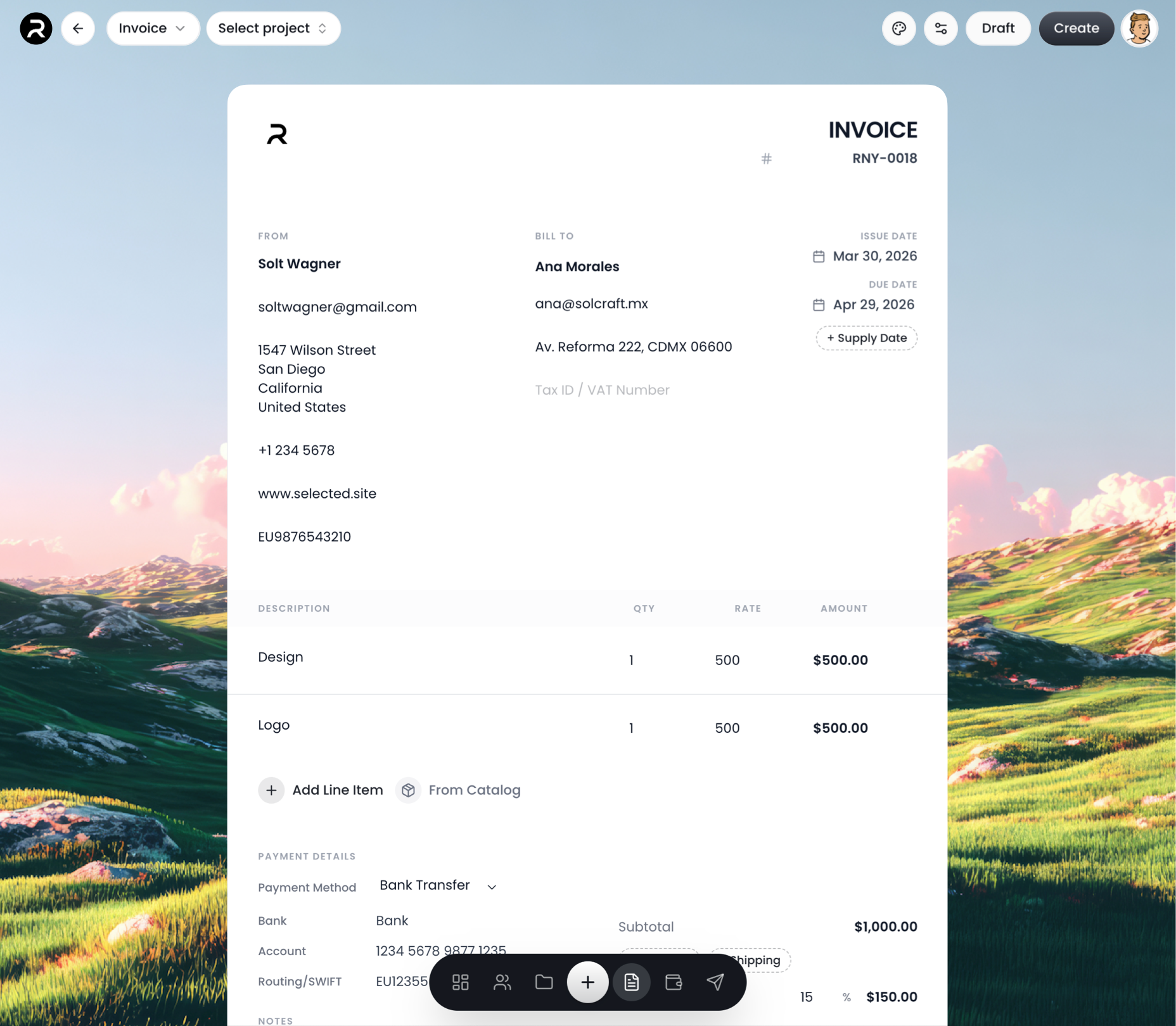 Runey — Invoices, Projects & Clients in One Place
